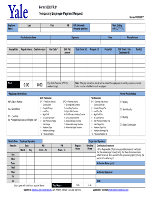 Fillable Online Form 3502 FR.01 Temporary Employee Payment Request Fax ...