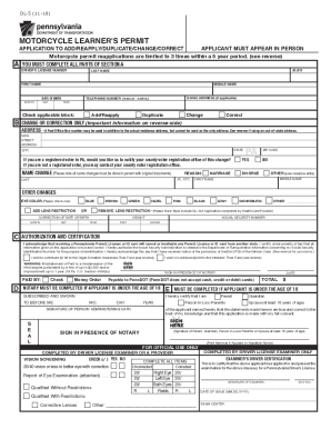 Fillable Online www.templateroller.comtemplate2035489Form DL-5 "Motorcycle Learner's Permit ...