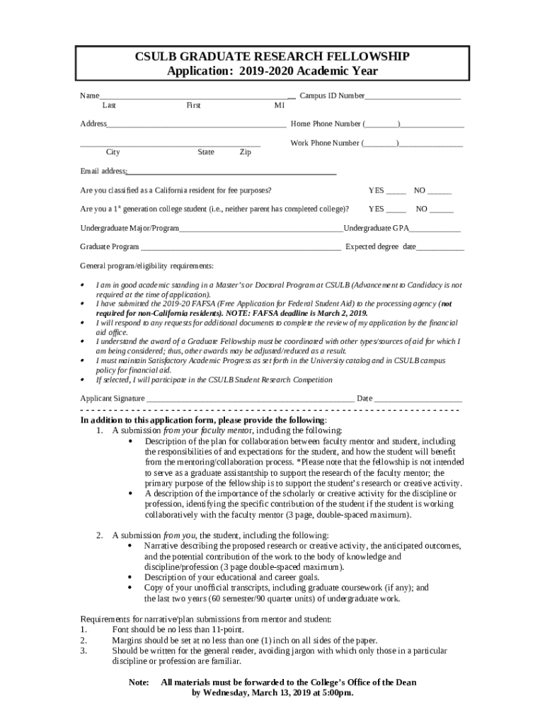 Study Outside the U.S.CSULB - California State University, Long Beach Doc Template | pdfFiller