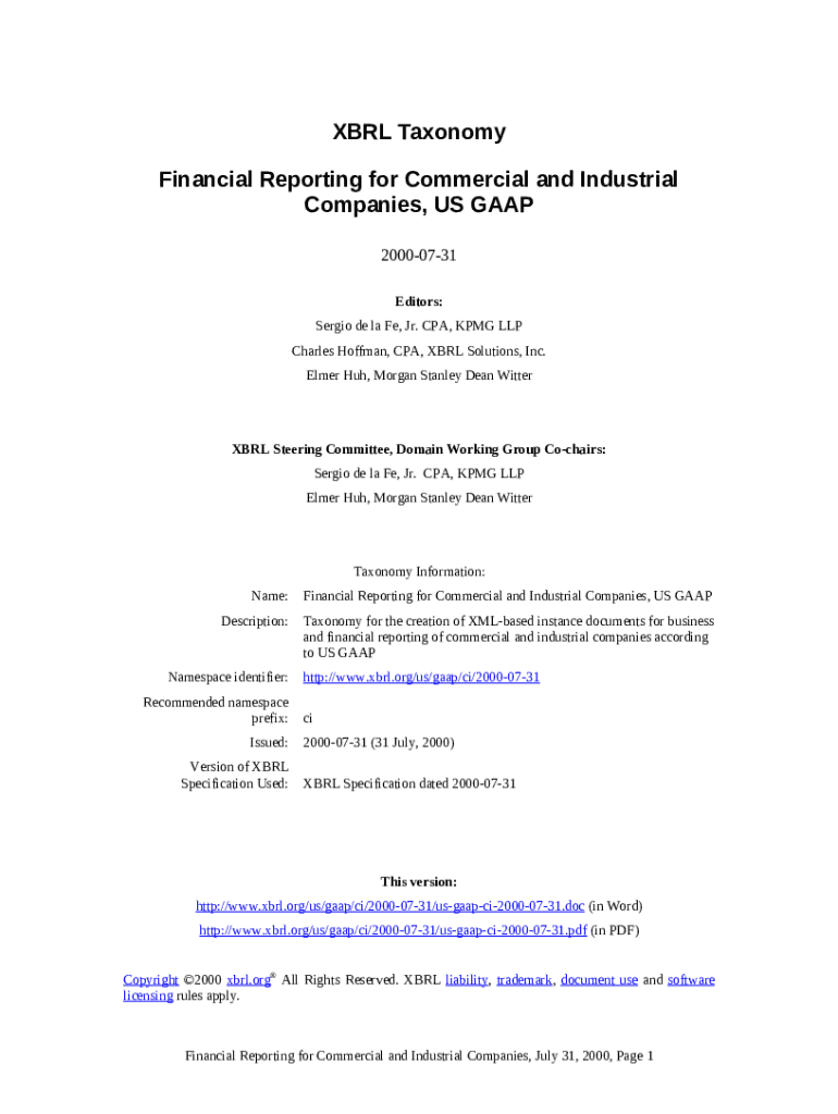 XBRL Instance Documents Doc Template | pdfFiller