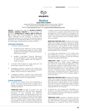 Fillable Online ASIAN PAINTS LIMITED - Company, directors and contact ...