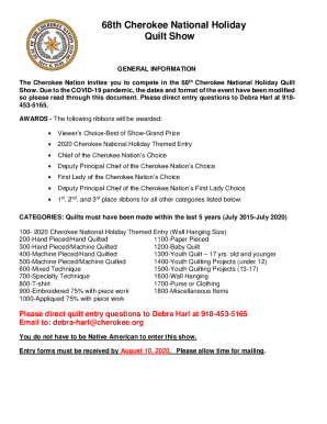Fillable Online Cherokee Nation launches 68th Cherokee National Holiday ...