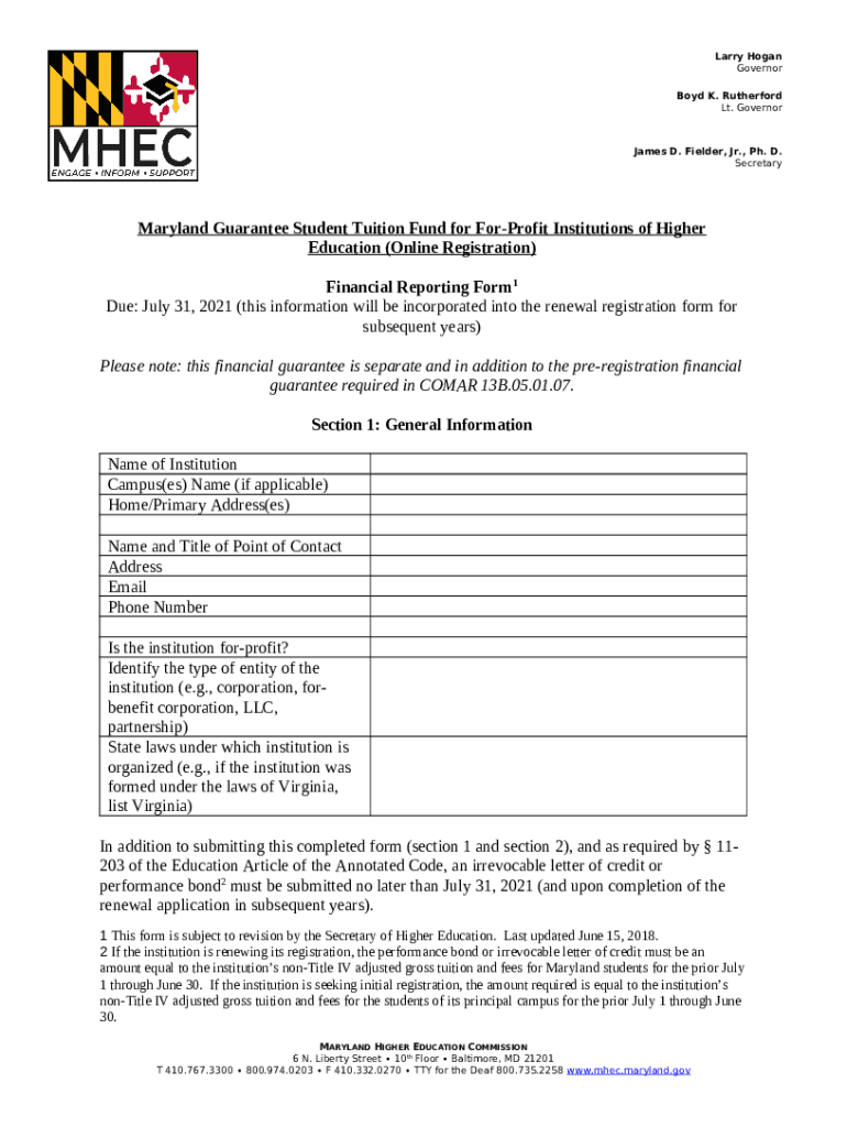 Maryland Higher Education Commission Field Placement Report - mhec ...