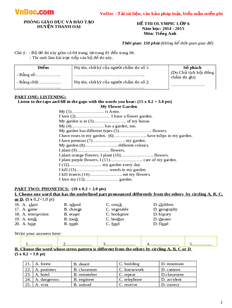 s GIO DC V O TO K THI HC SINH GII THNH PH - LP 9 Doc Template | pdfFiller
