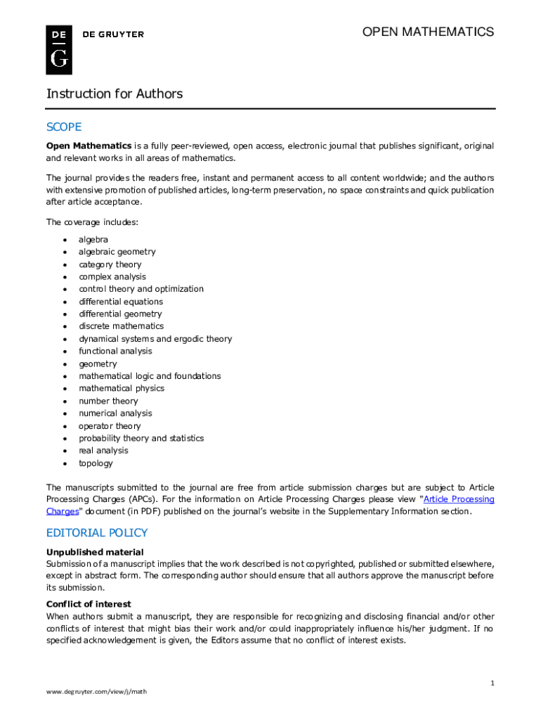 Fillable Online Open Mathematics - SCImago Journal Rank Fax Email Print ...