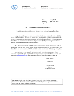 Fillable Online CALL FOR EXPRESSION OF INTEREST Least developed countries roster of ... Fax ...