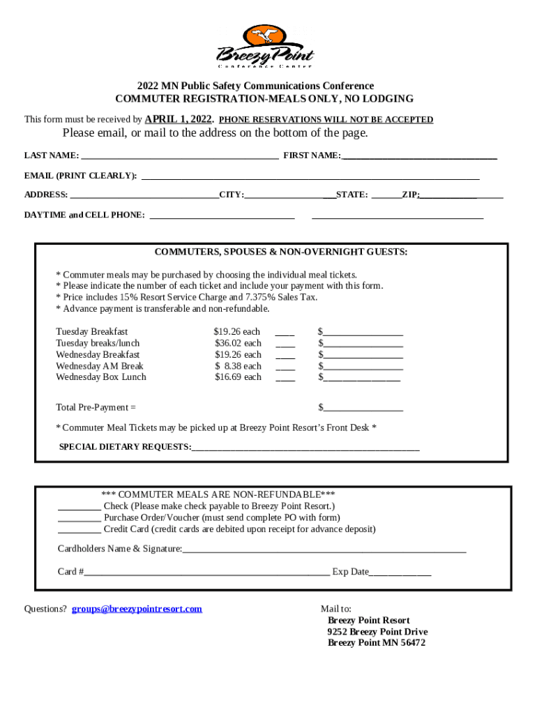 2022 PSC Commuter Registration - no room needed - Minnesota - dps mn ...