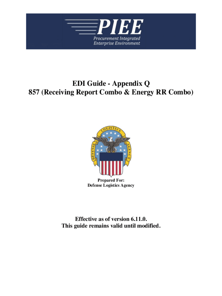 Fillable Online EDI Guide - Appendix Q 857 (Receiving Report Combo ...