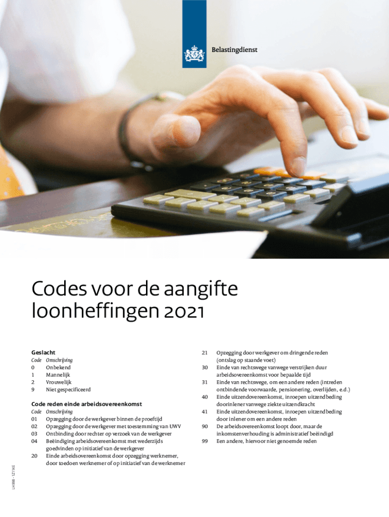 Invulbaar Online Code reden einde arbeidsovereenkomst - welke code ...