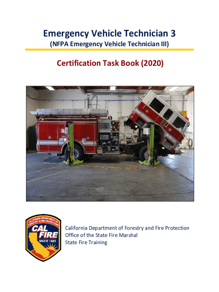 Fillable Online osfm fire ca (NFPA Emergency Vehicle Technician III ...