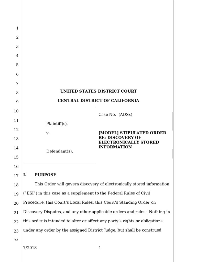 Witness List Template - United States District Court for the Central ...