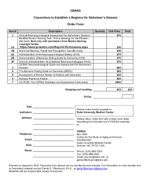 Fillable Online sites duke The Consortium to Establish a Registry for ...