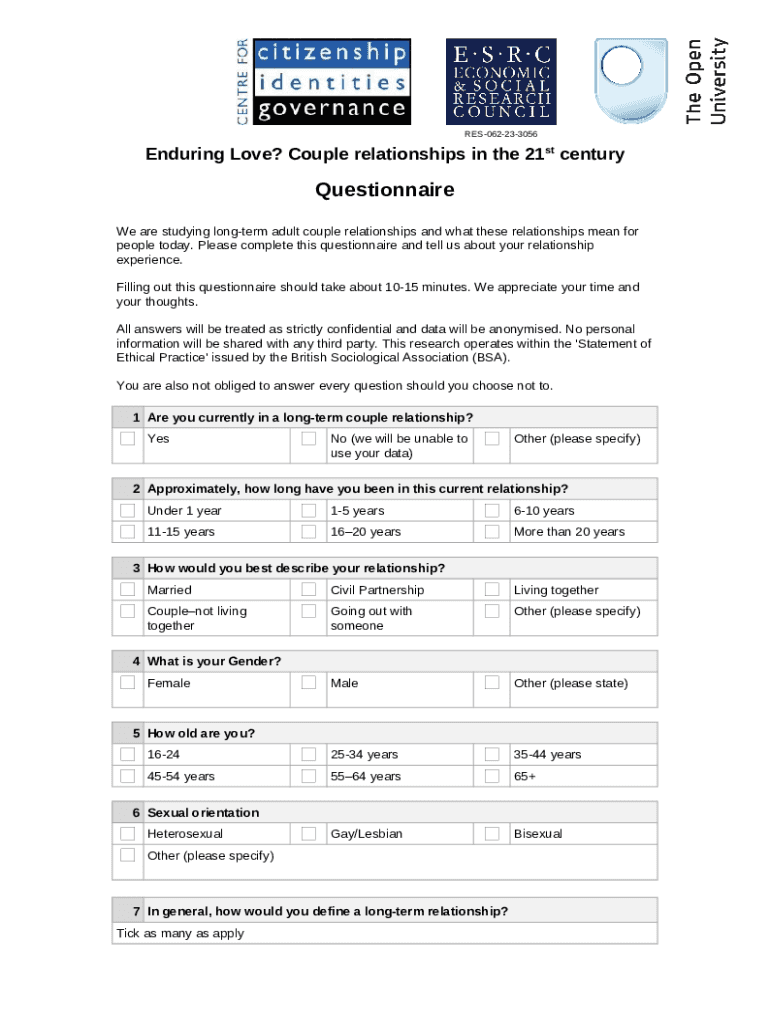 Couple Relationships in the 21st CenturyRequest PDF - reshare ukdataservice ac Doc Template ...