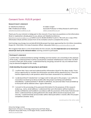 Fillable Online reshare ukdataservice ac Consent form: FLEUR project - ReShare Fax Email Print ...