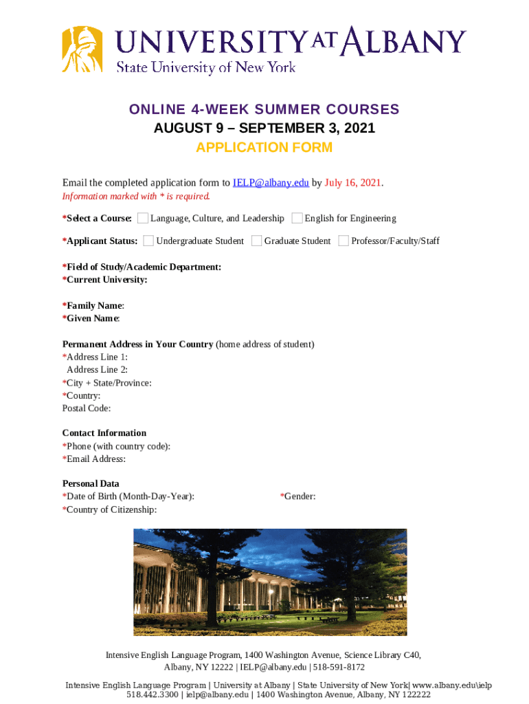 IELP Summer and Winter Programs - University at Albany, SUNY Doc ...