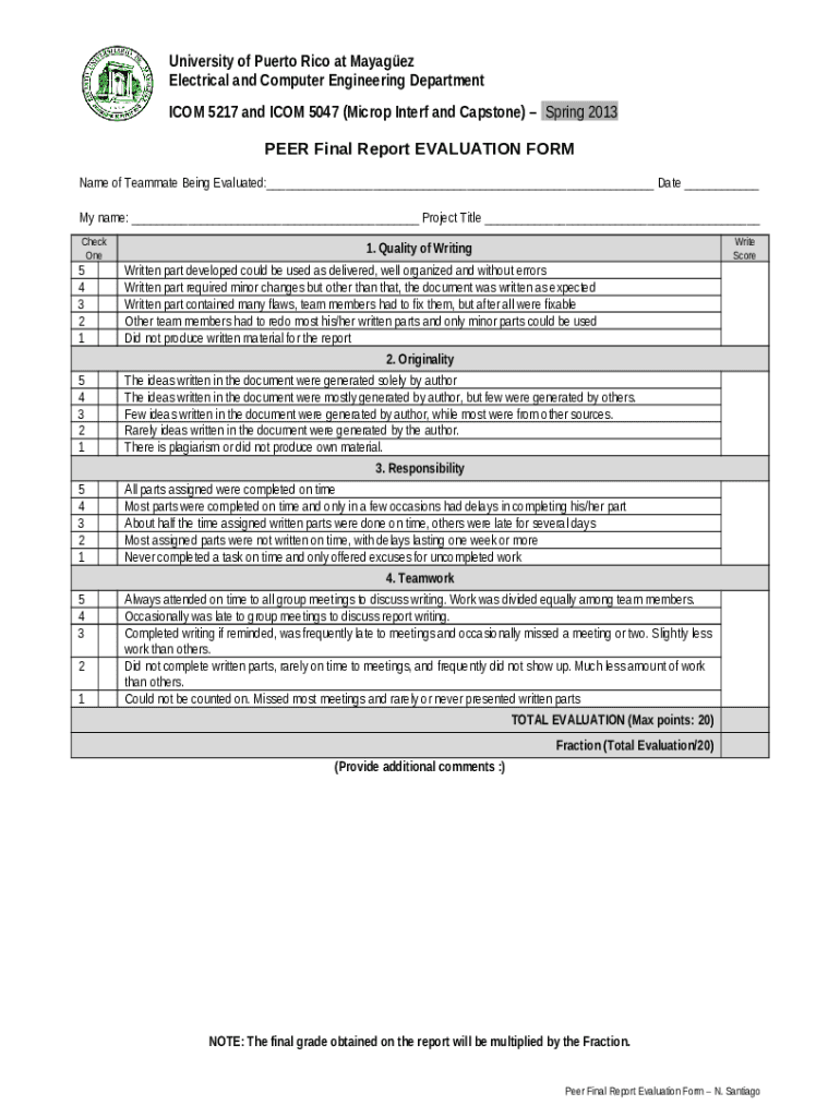 Peer Evaluation in Senior Engineering Design Innovation for ...
