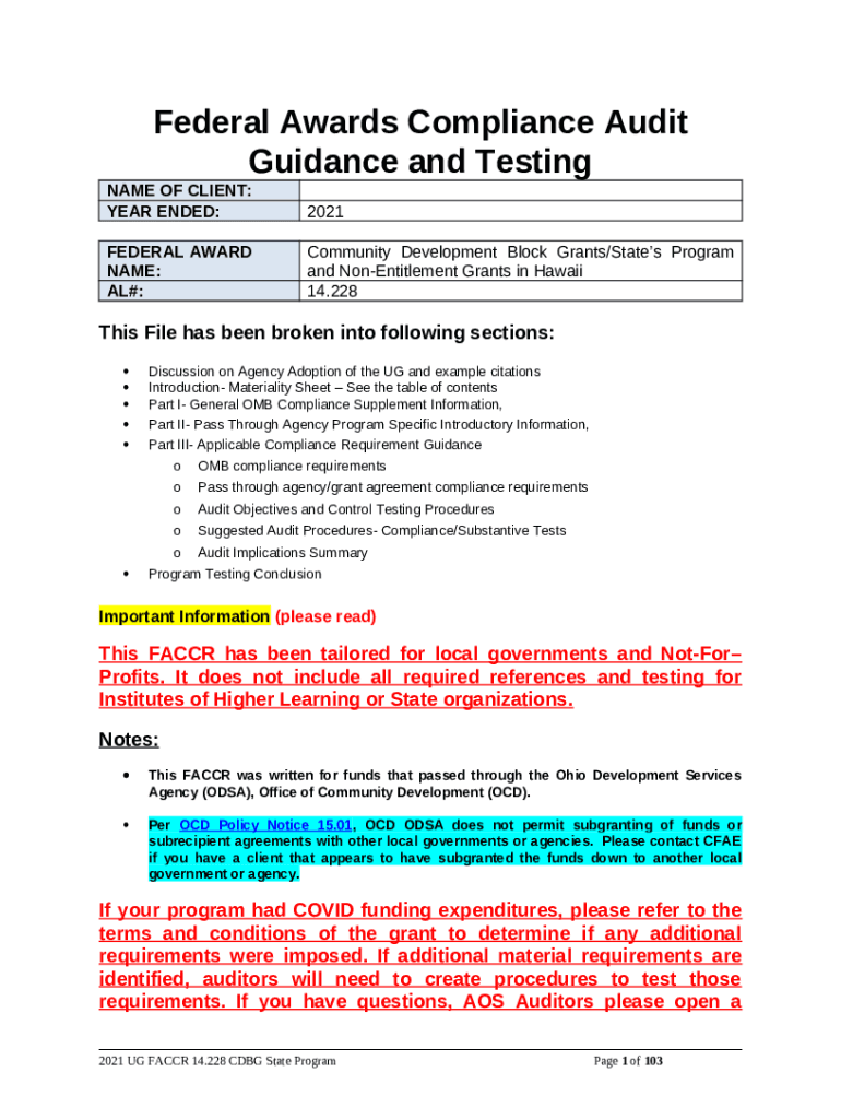 docest.comfederal-awards-compliance-audit-guidanceFederal Awards Compliance Audit Guidance ...