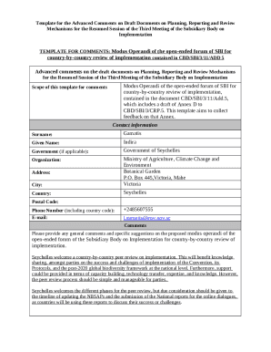5, which includes a draft of Annex D to CBD/SBI/3/CRP Doc Template ...