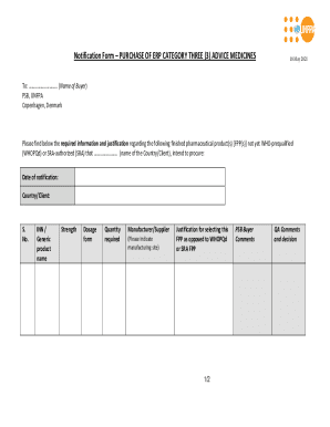 Fillable Online Notification Form PURCHASE OF ERP CATEGORY THREE (3 ...
