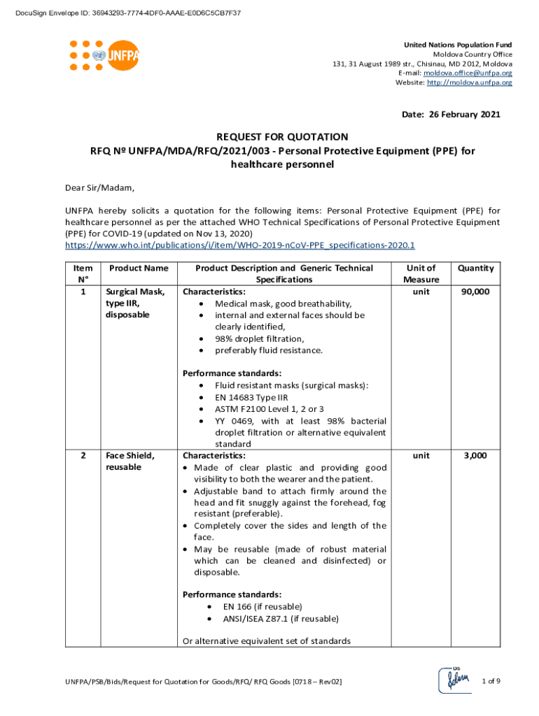 Fillable Online Personal Protective Equipment (PPE) for healthcare ...