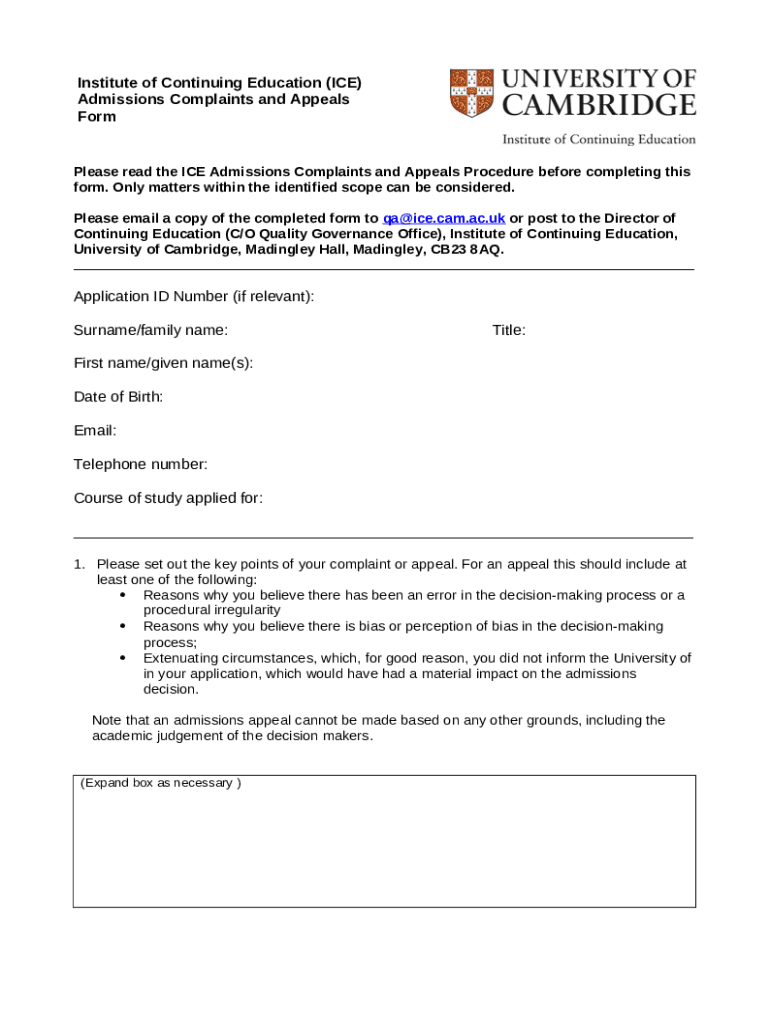 Institute of Continuing Education (ICE) Doc Template | pdfFiller