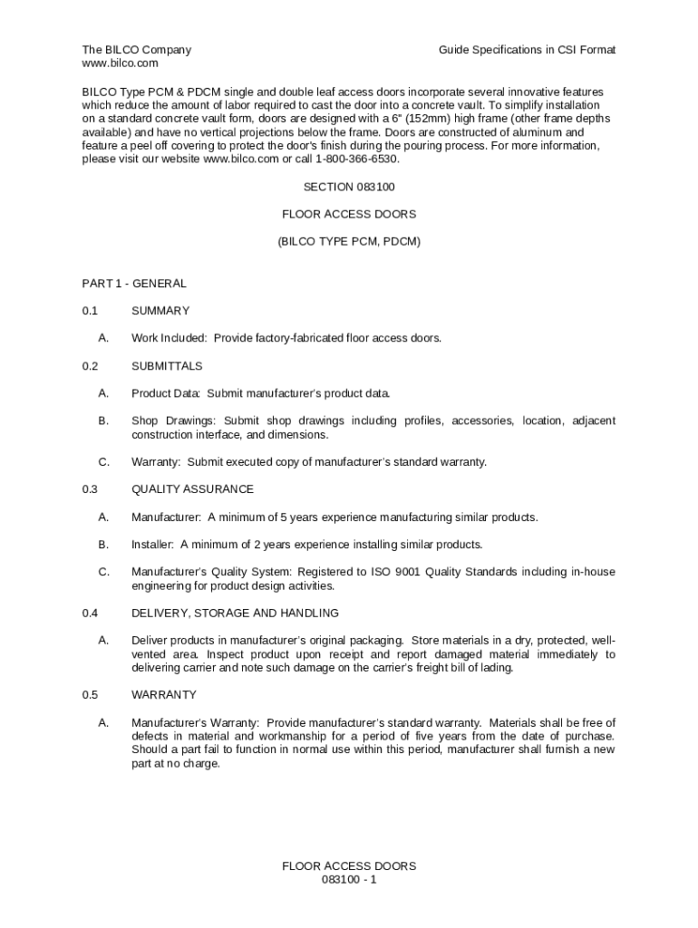 absupply.netbilco-pdcm-3-type-pdcm-double-leafBilco PDCM-3 Type PDCM ...