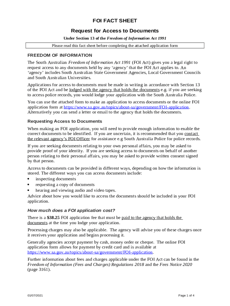 www.coursehero.comfile148248917Request for Access Application .doc - FOI FACT SHEET... Doc ...