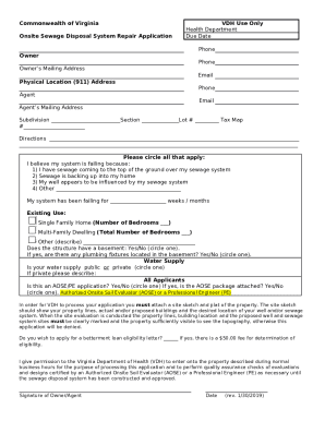 Onsite Sewage s and Application Fees - Environmental Health Doc ...