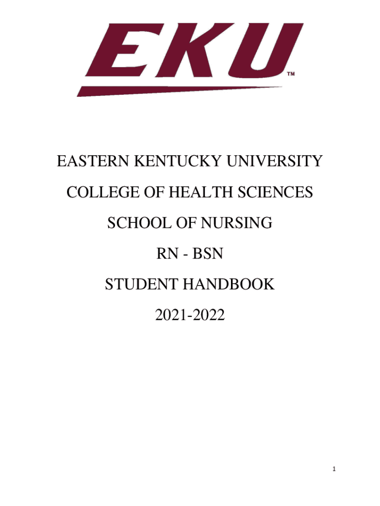 Fillable Online EASTERN KENTUCKY UNIVERSITY COLLEGE OF HEALTH SCIENCES SCHOOL ... Fax Email ...