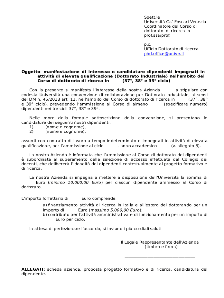 Bandi assegni di ricerca e progetti collaborativi: Universit Ca ... Doc ...