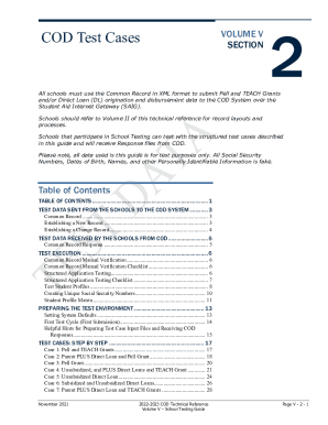 Fillable Online COD Test Cases - FSA Partner Connect Fax Email Print ...