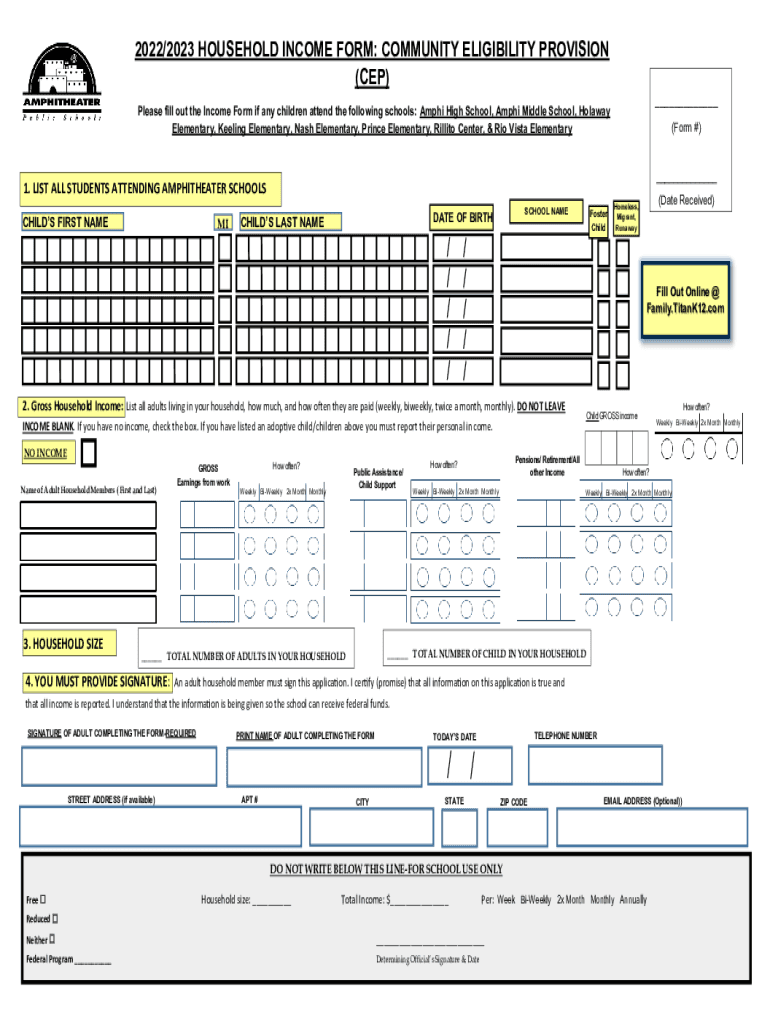 Fillable Online www.amphi.comcmslib2022/2023 HOUSEHOLD INCOME FORM ...