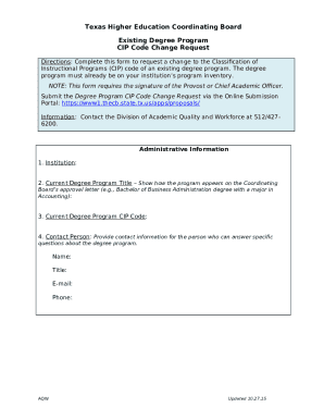 New Program Request for Bachelors and Masters Degrees - Texas Doc ...