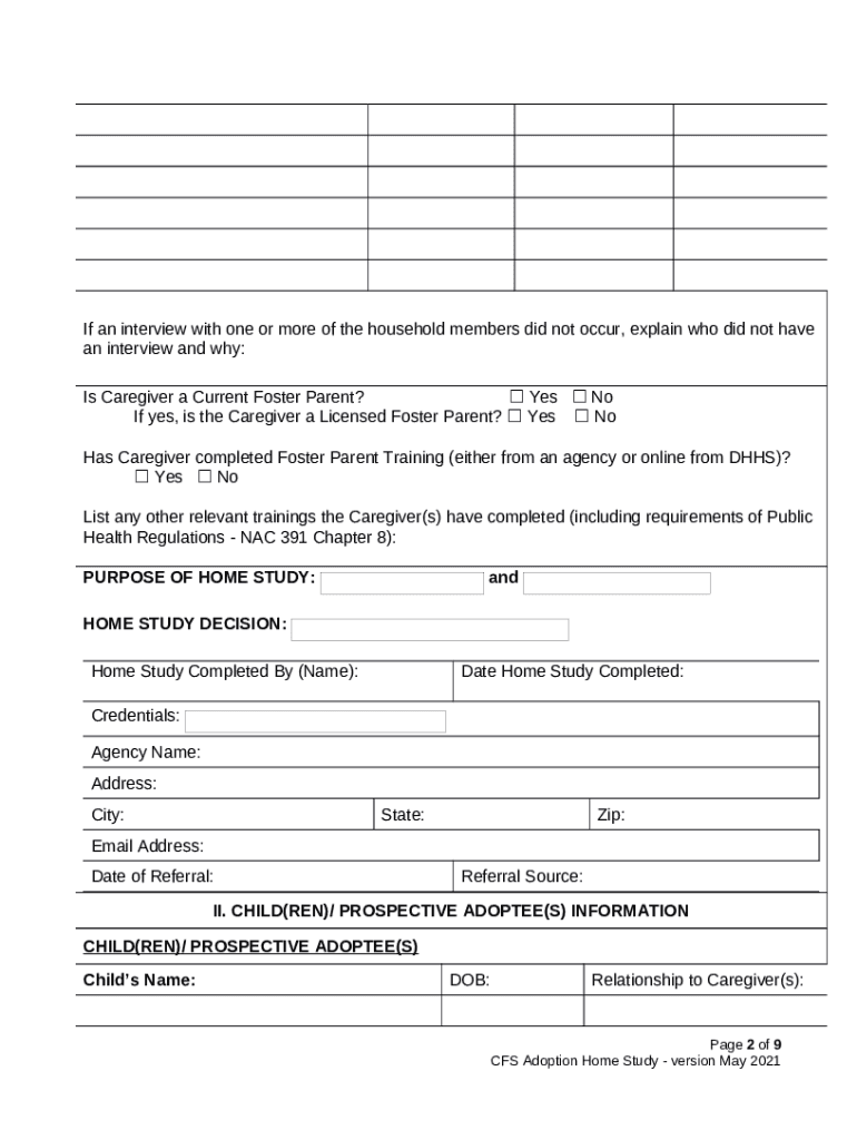 ADOPTIVE HOME STUDY - Department of Health and Human Services - dhhs ne ...