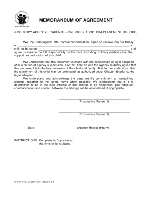 Fillable Online MEMORANDUM OF AGREEMENT - University of South Florida Fax Email Print - pdfFiller