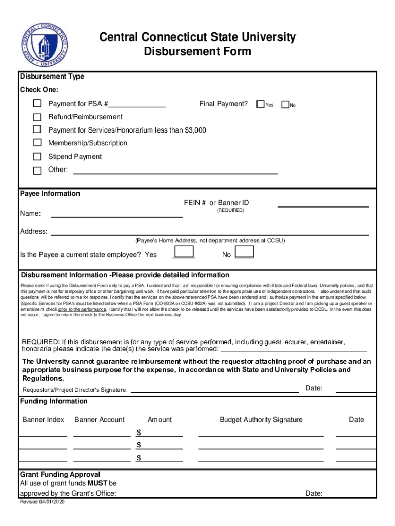 Fillable Online www.pdffiller.com40441843-DisbursementFillableGet the ...