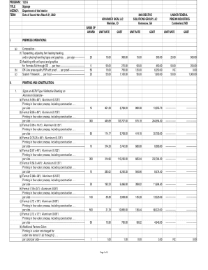 Fillable Online PROGRAM: 132-S TITLE: Signage AGENCY: Department of the ...
