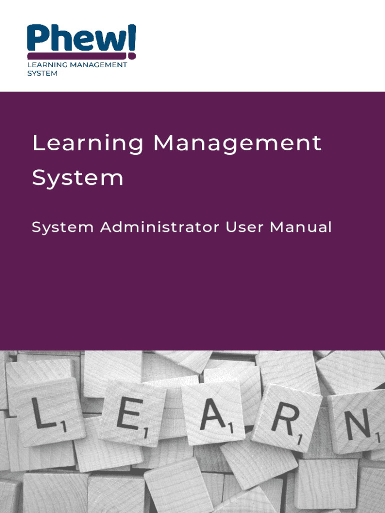 Fillable Online Sample User Manual - Learning Management System ...