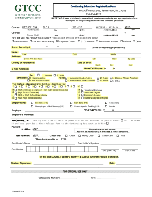 Fillable Online Public Safety Continuing Education Registration Form ...