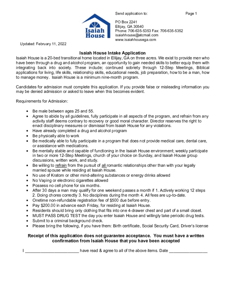 Fillable Online docslib.orgdoc2566309Isaiah House Intake Application ...