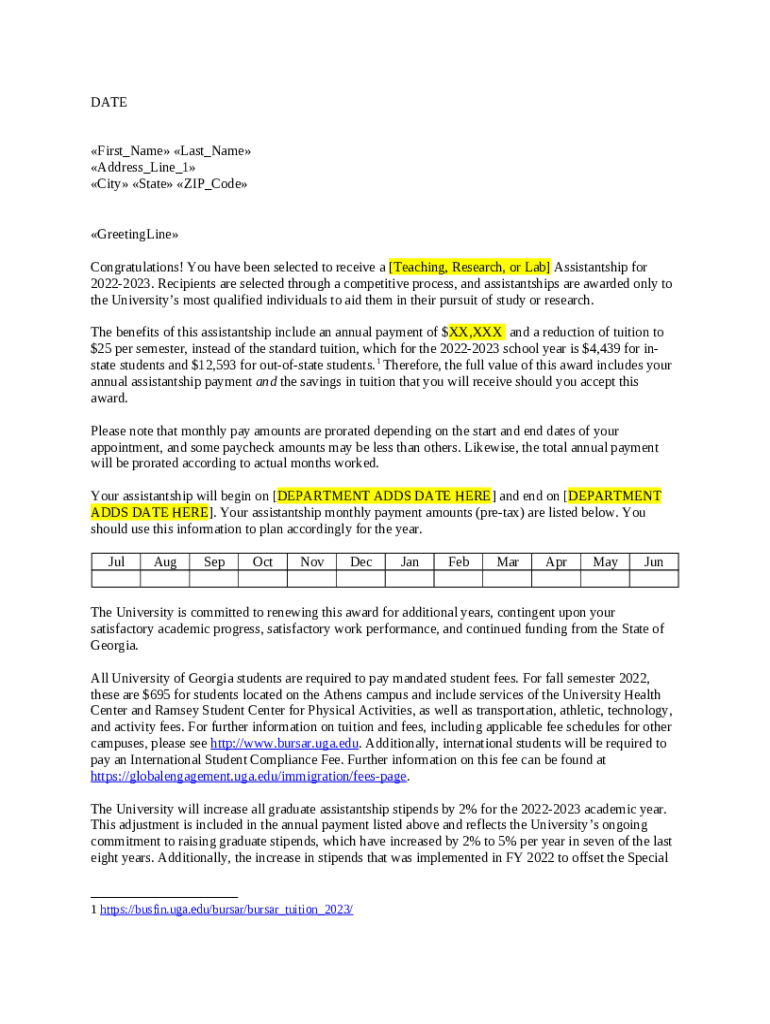 University of Georgia Graduate School - grad uga Doc Template | pdfFiller