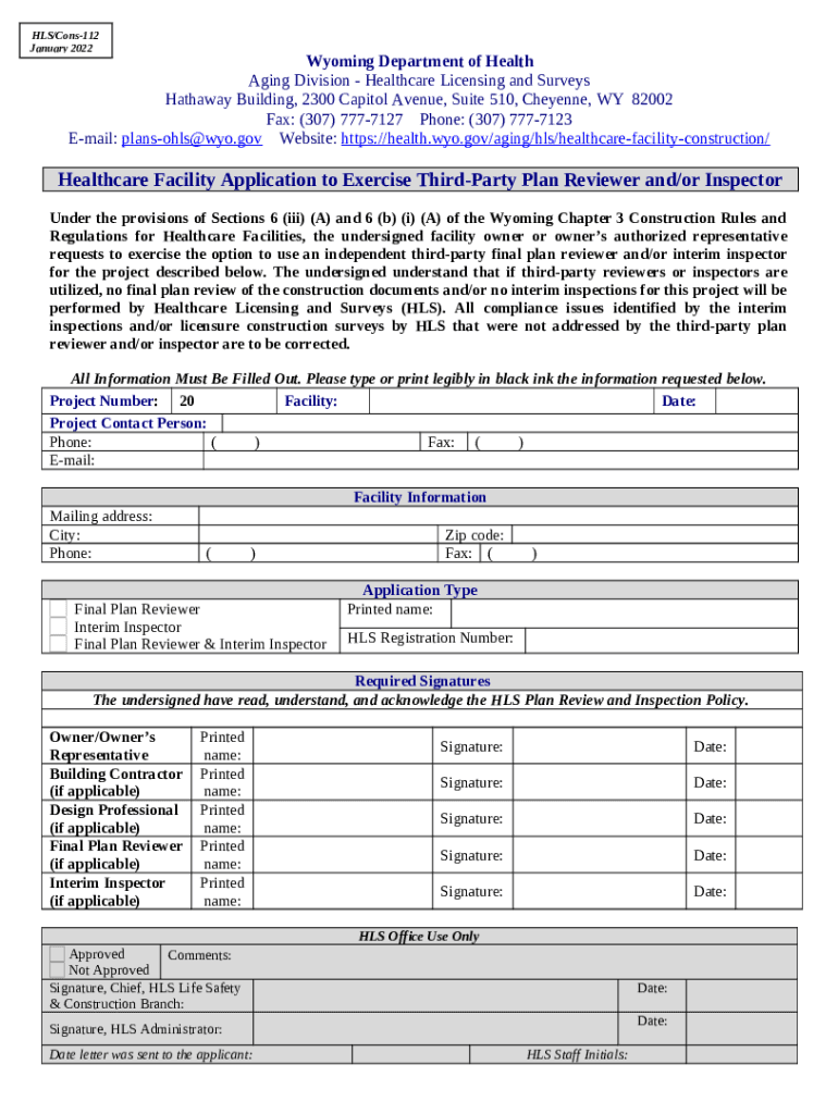 3rd Party Plan Review and Inspection - health.wyo.gov Doc Template ...