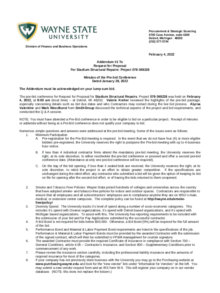M-10 WAYNE STATE UNIVERSITY WAYNE STATE UNIVERSITY CAMPUS Doc Template ...