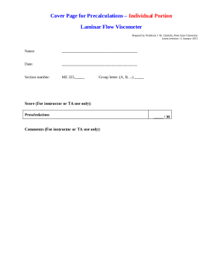 COVER PAGE - Pennsylvania State University Doc Template | pdfFiller