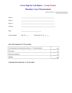 COVER PAGE - me.psu.edu Doc Template | pdfFiller