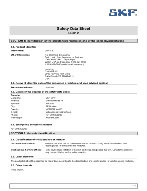Fillable Online (PDF) Safety data sheet SECTION 1. Identification of the substance ... Fax Email ...