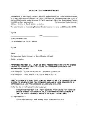 Fillable Online Family Procedure Rules - JusticeProcedure rules ...