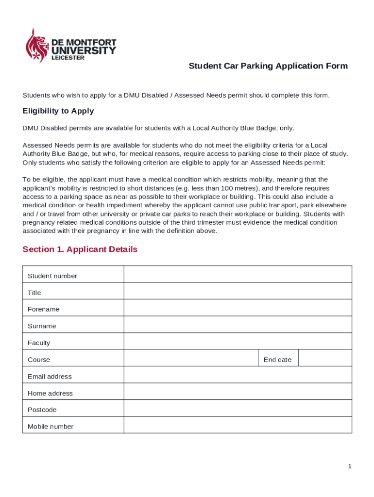 www.dmu.ac.ukdocumentsabout-dmu-documentsStudent Car Parking Permit ...