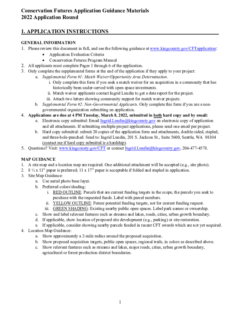 Fillable Online your kingcounty RCC Round 1 Application Materials ...