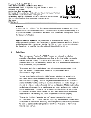 Fillable Online your kingcounty Developing Your Stormwater Pollution ...